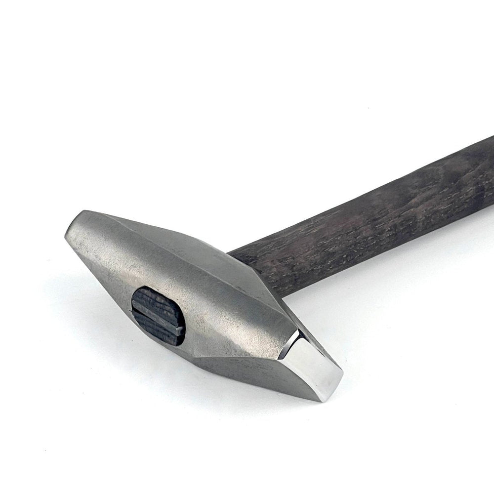 Hand forged double angle diagonal peen hammer for blacksmith