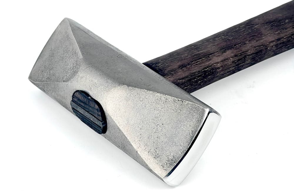 Hand forged double angle diagonal peen hammer for blacksmith