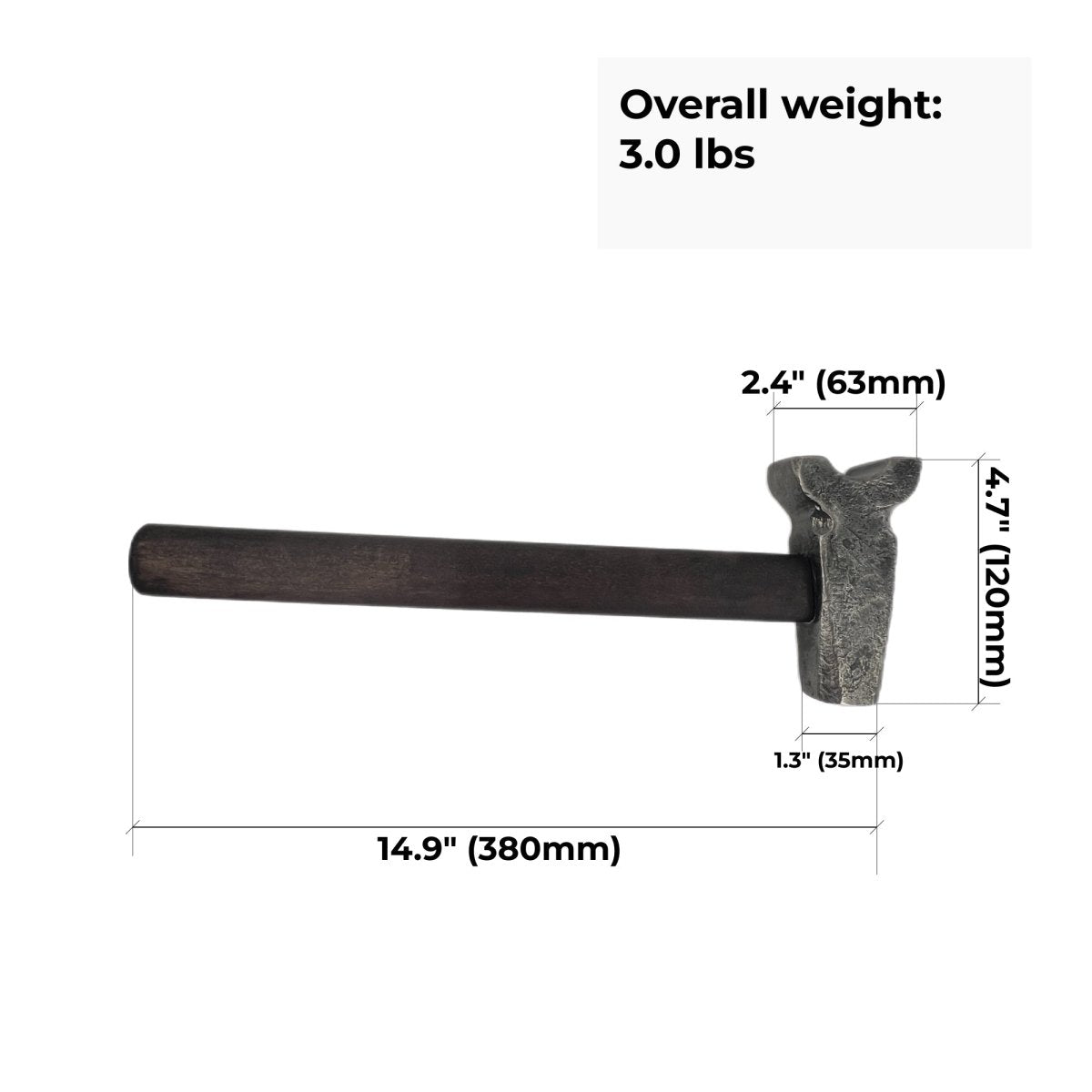 Blacksmith top swage hammer with different work zones – StrictBlacksmith